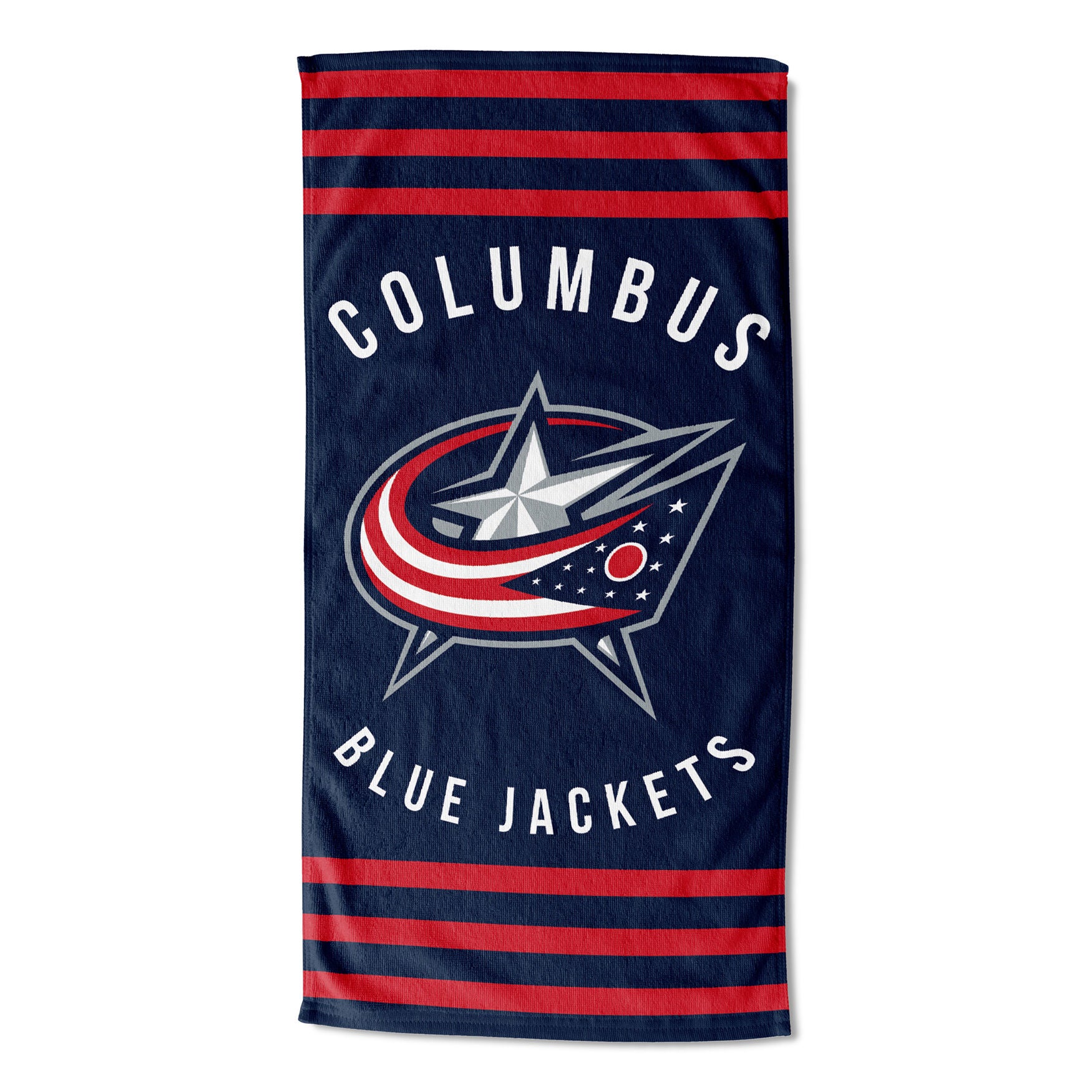 Blue Jackets Stripes Beach Towel | Active For All