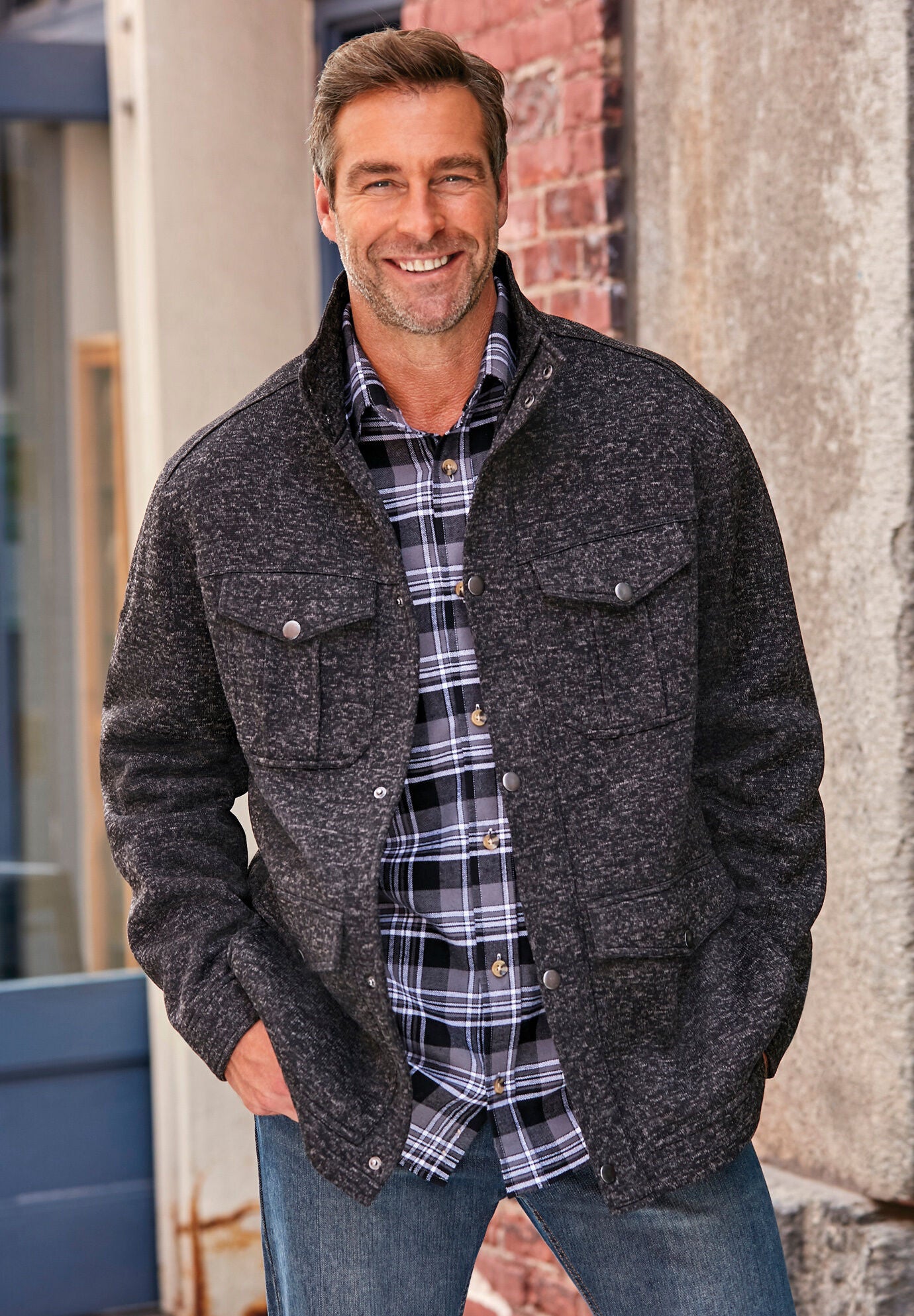 Sweater Fleece Multi-Pocket Jacket | Active For All