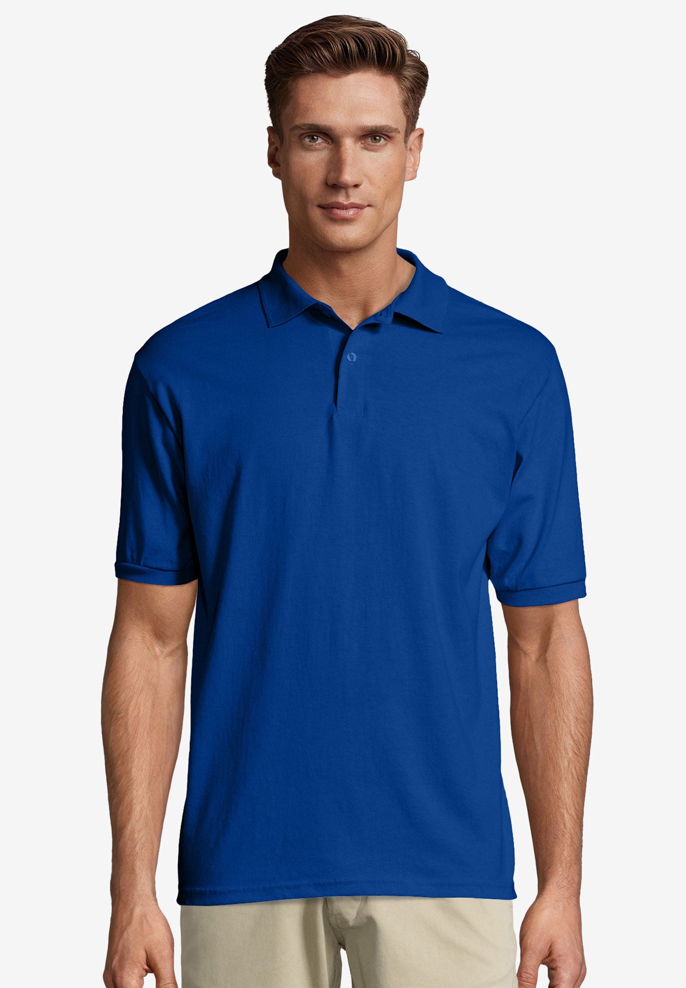 Hanes® Cotton-Blend EcoSmart® Jersey Polo | Active For All