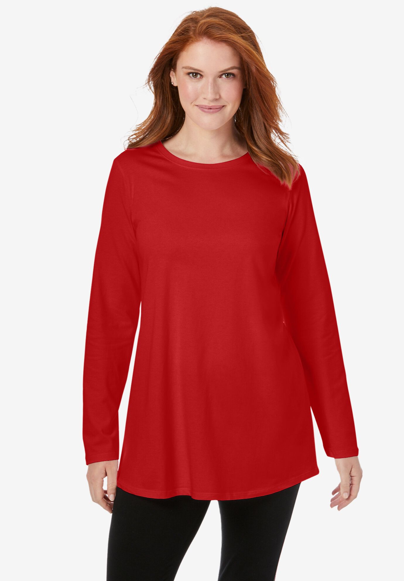 Perfect Long-Sleeve Crewneck Tunic | Active For All